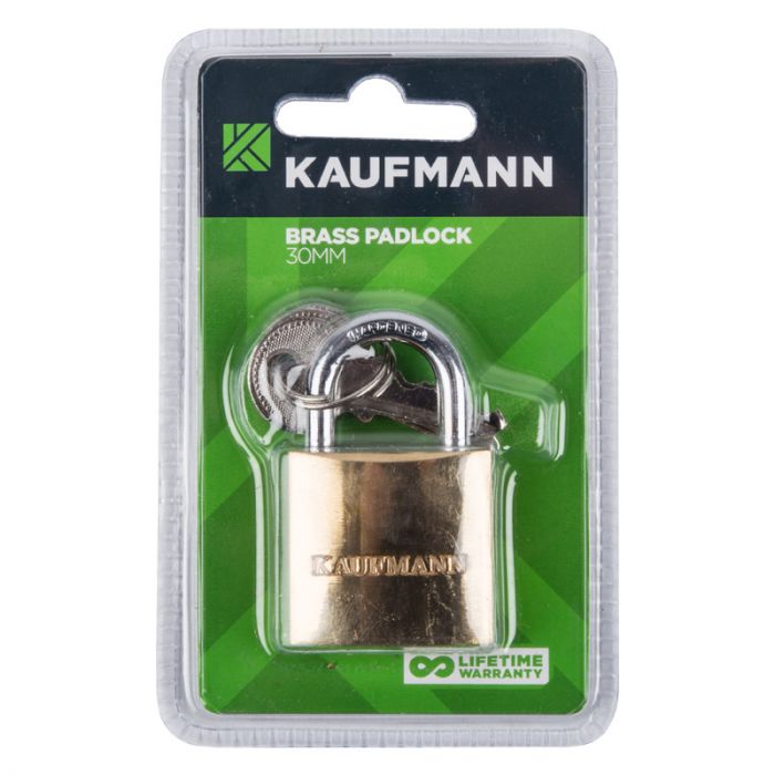 Kaufmann - Brass Lock 30mm - 2 Pack - ORM Wholesale