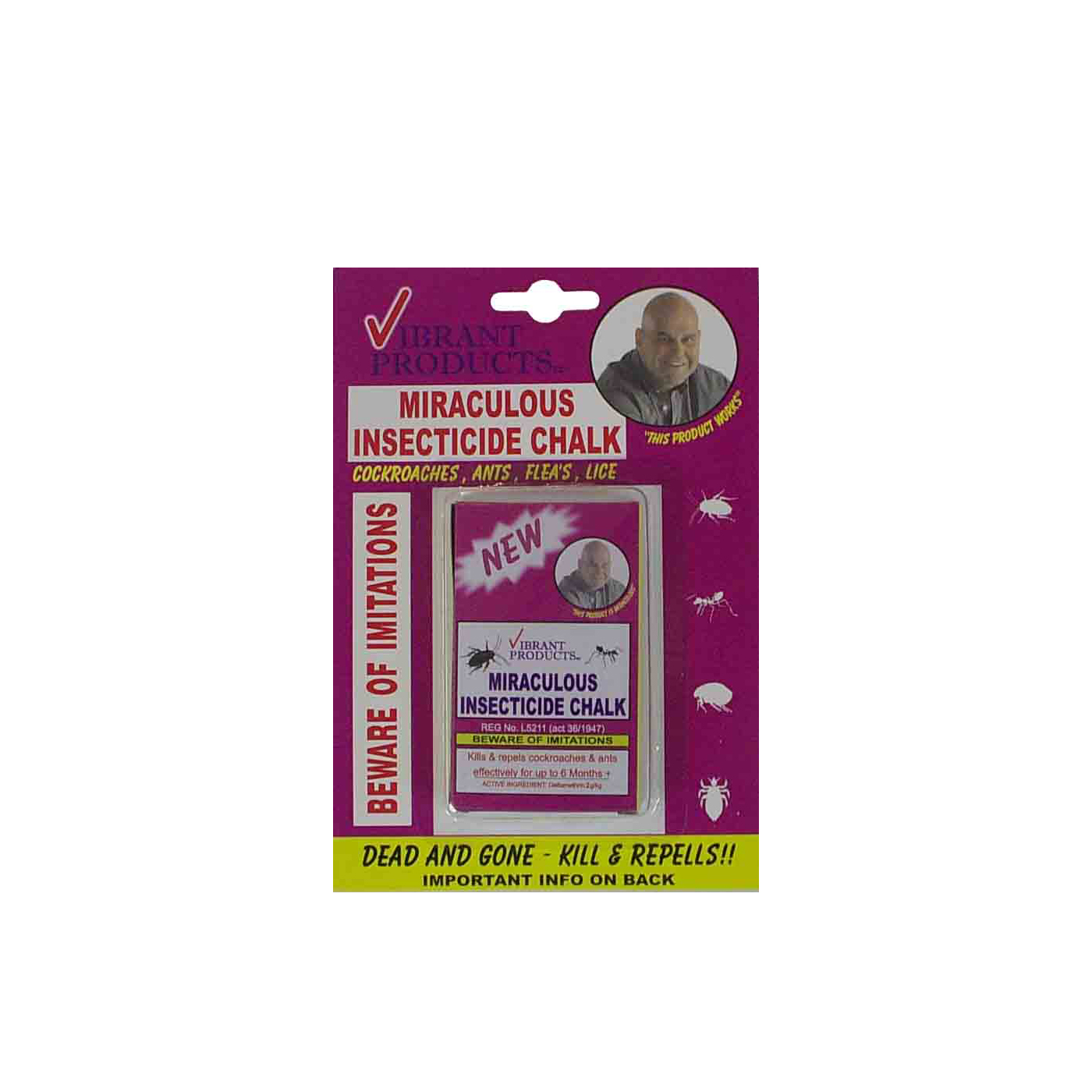 Insecticide Chalk - Blister Pack - 2 Pack - ORM Wholesale